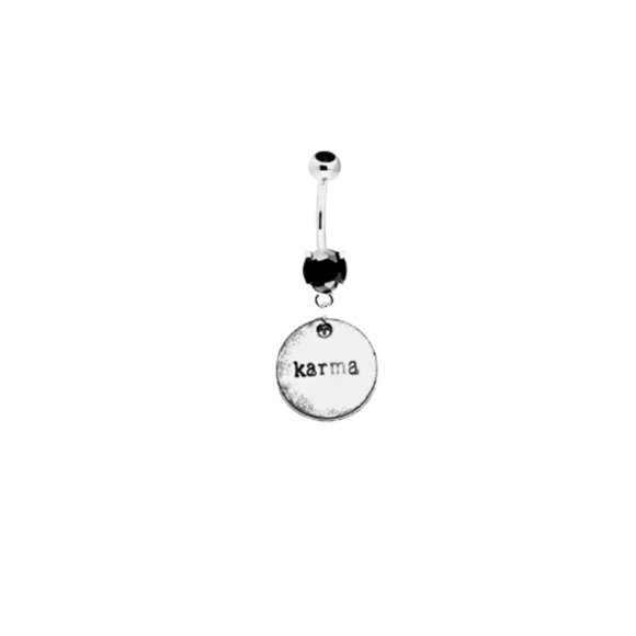 Shopatluxe Jewelry | Jewelry | Karma Charm 4 Gauge Surgical Steel Navel ...